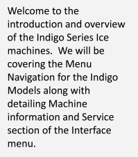 ICE1112: Indigo Menu Navigation